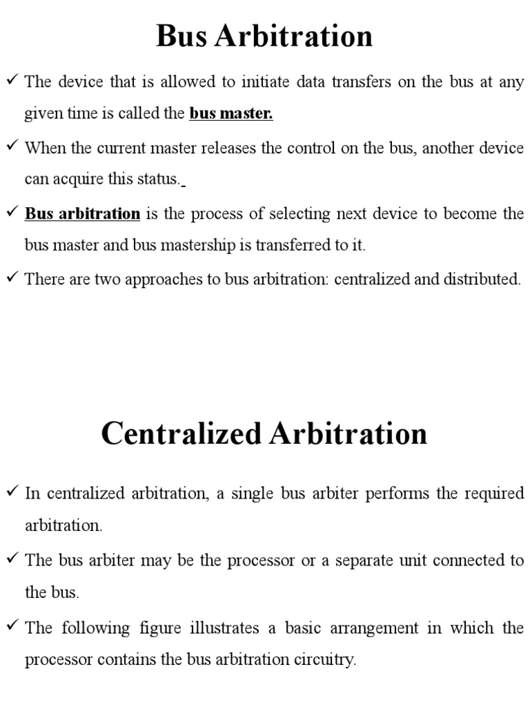 4.3.1 Bus Arbitration | PDF | Office Equipment | Computer Networking