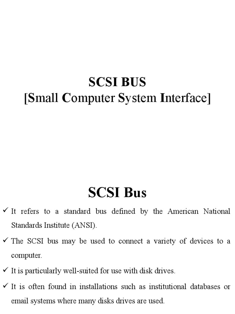 4.6.3 SCSI Bus | PDF | Usb | Computer Networking