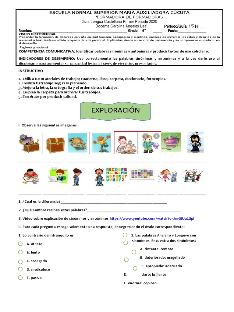 Guía de Sinónimos y Antónimos | PDF | Diccionario | Semiótica