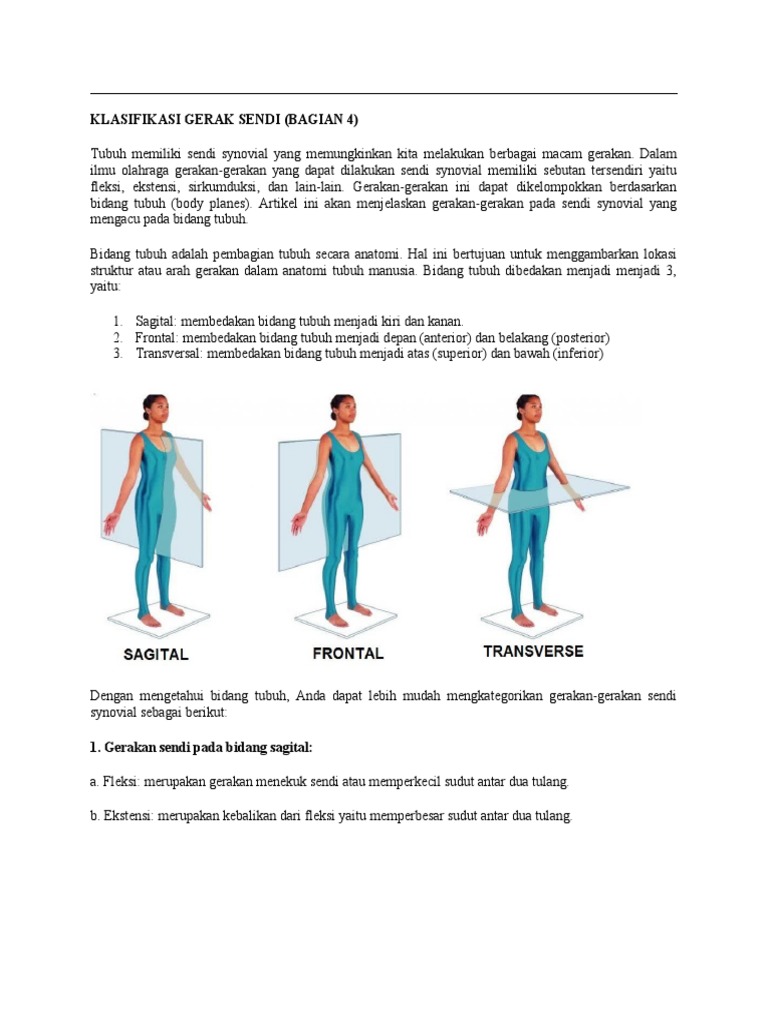 Klasifikasi Gerak Sendi | PDF