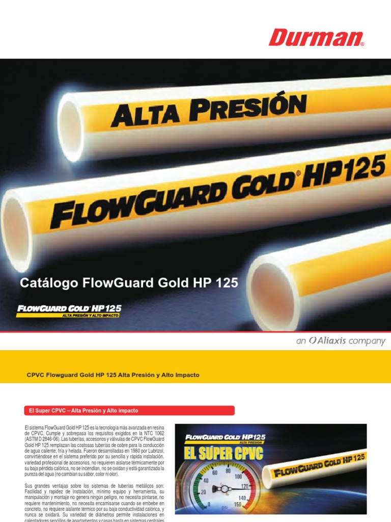 Catalogo CPVC FlowGuard Gold | PDF | Cemento | Tubería (transporte de ...