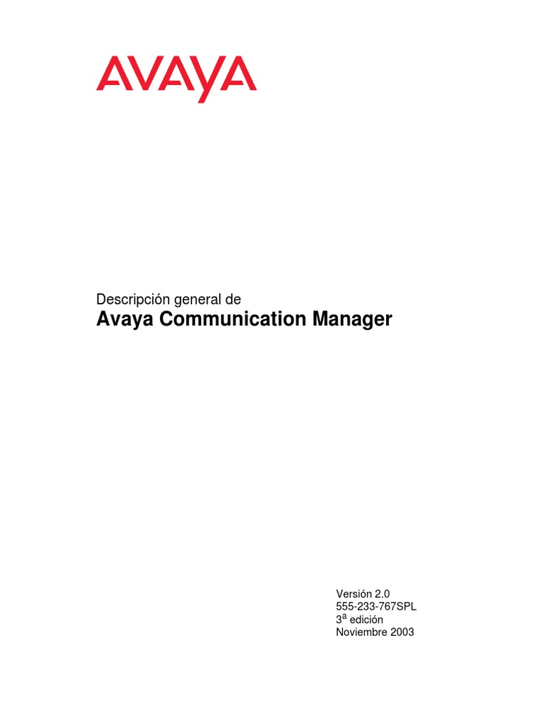 Descripcion General Avaya Communication Manager | PDF | Modo de ...