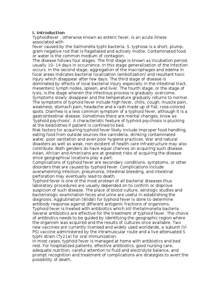 Understanding Typhoid Fever: A Case Study | PDF | Stomach | Pancreas