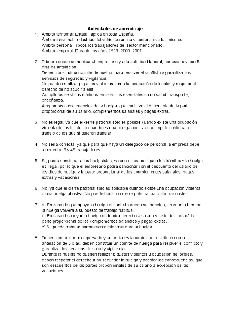 Actividades T6 FOL | PDF | Bloqueo (industria) | Sindicato