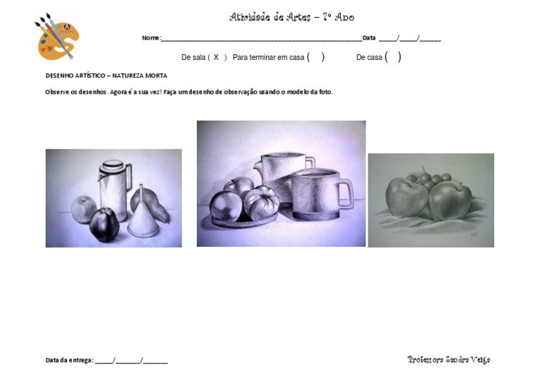 Desenho Artistico Natureza Morta | PDF