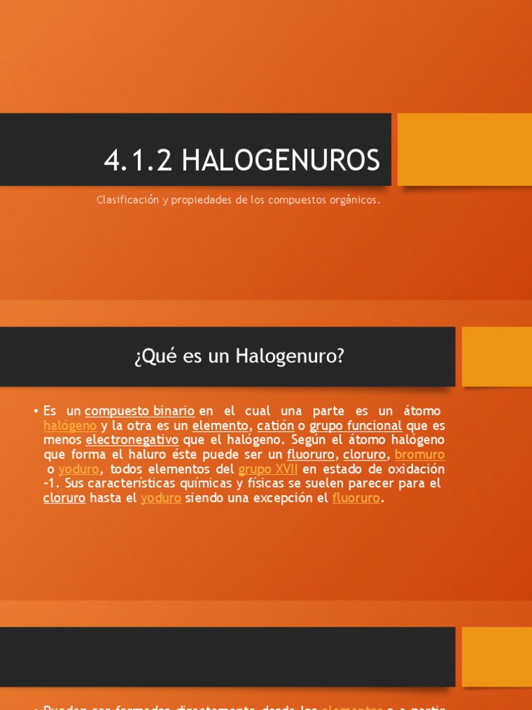 Tipos y usos de halogenuros | PDF | Alcohol | Química Orgánica