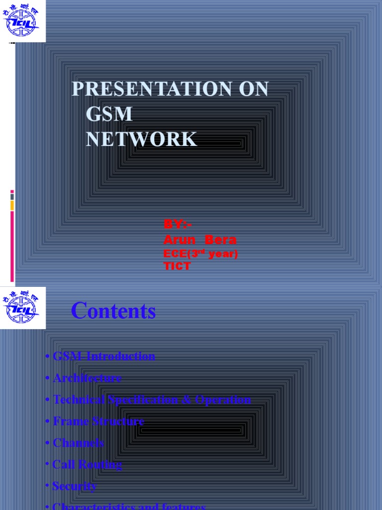 Presentation On GSM Network: BY:-Arun Bera | Download Free PDF ...
