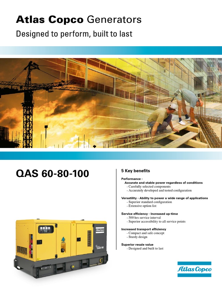 100kva Atlas Copco | PDF | Ac Power Plugs And Sockets | Turbocharger