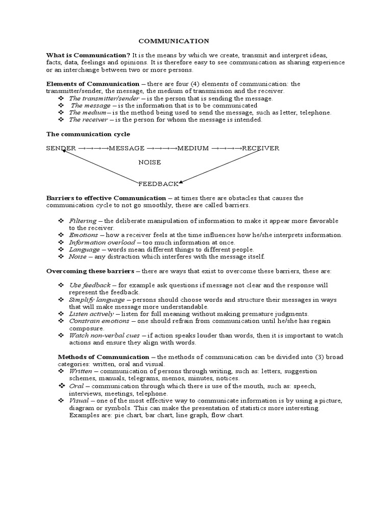 COMMUNICATION | PDF | Communication | Information