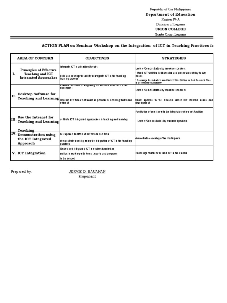 Revised Action Plan | PDF | Educational Technology | Lecture