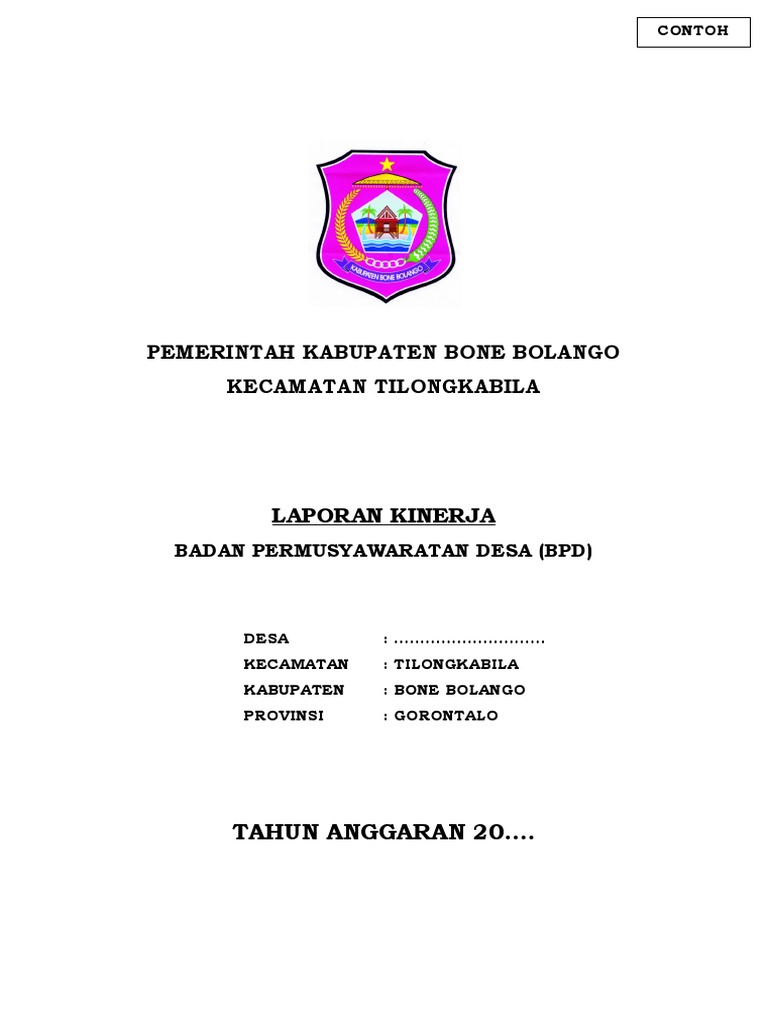 Contoh Laporan Kinerja BPD | PDF