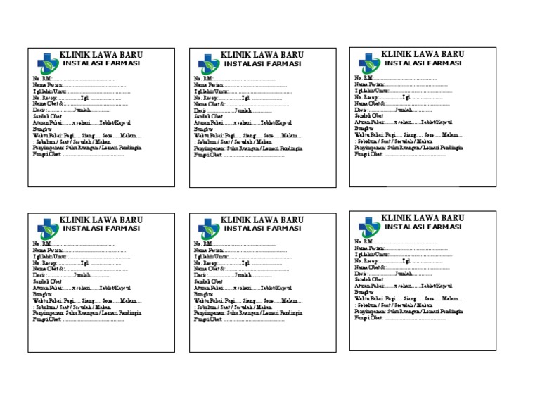 Etiket Farmasi Klinik | PDF