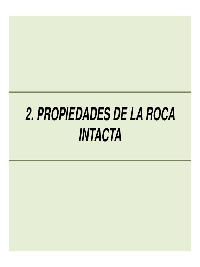 02 - Propiedades Roca Intacta | PDF | Olas | Doblar