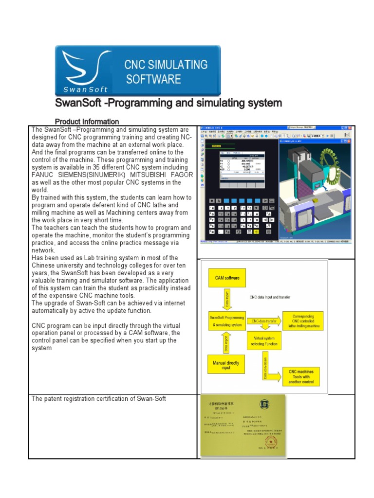 SwanSoft Software | PDF | Numerical Control | Operating System