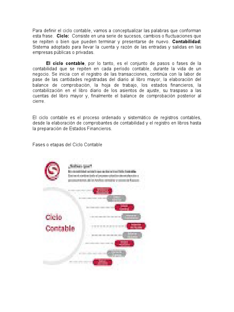 Para Definir El Ciclo Contable | PDF | Contabilidad | Business
