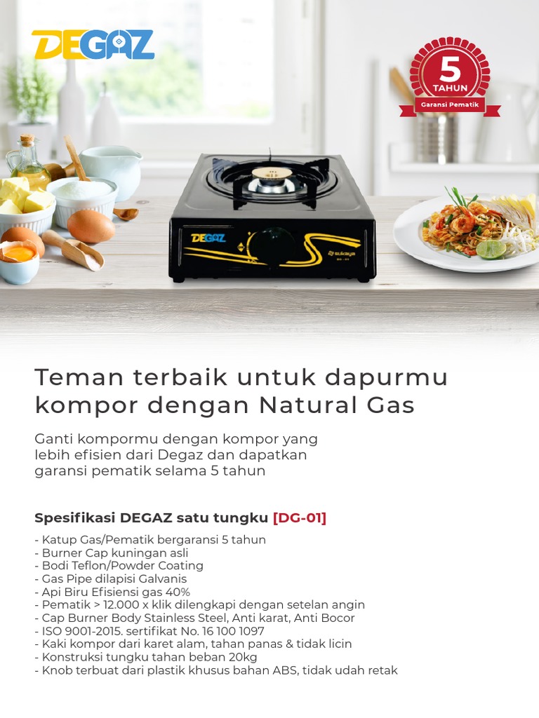 Flyer Degaz | PDF | Memasak, Makanan, & Anggur | Teknologi & Rekayasa