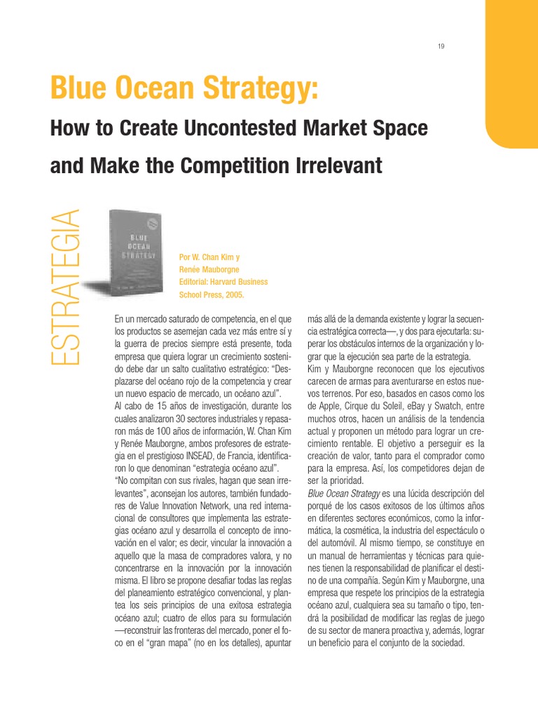 Estrategia Océano Azul: Innovación y Crecimiento | PDF | Oferta ...