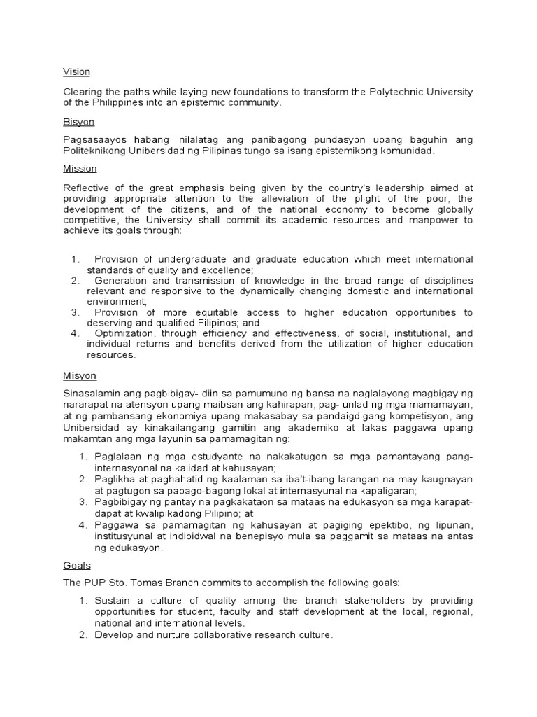 Mission Vision Notes | PDF | Learning | Economies