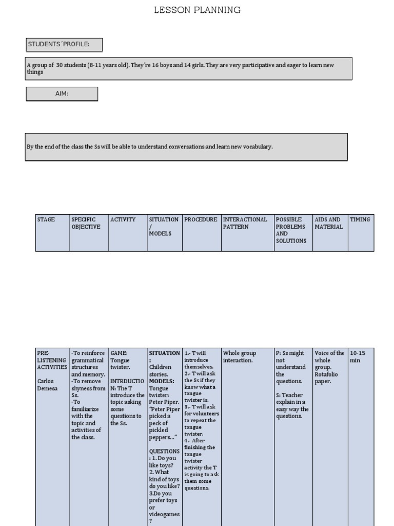 Final YLTC Project LP 3 | PDF | Toys | Behavior Modification