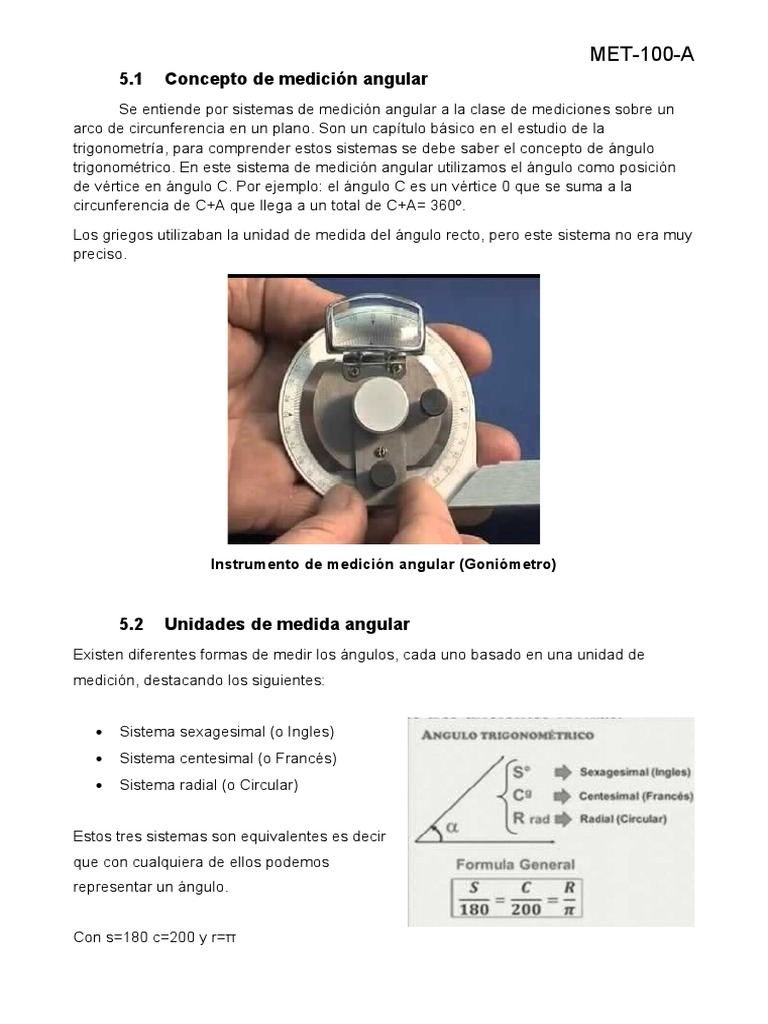 Medicion Angular | PDF | Enseñanza de matemática | Science