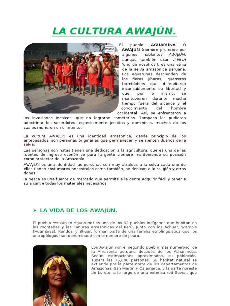 La Cultura Awajún | PDF