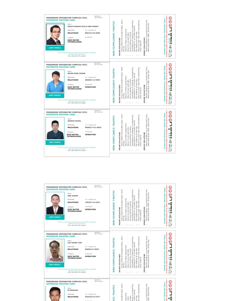 DDT Template | PDF | Transport Safety | Road Safety