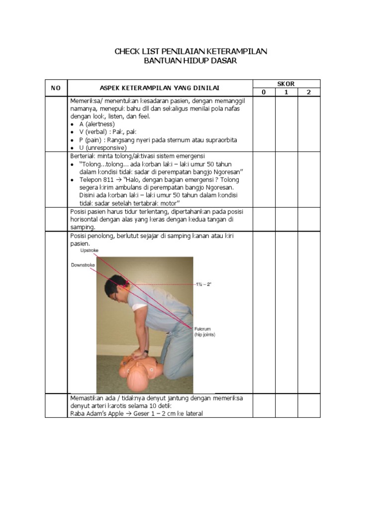 Checklist OSCE SMT 6 | PDF