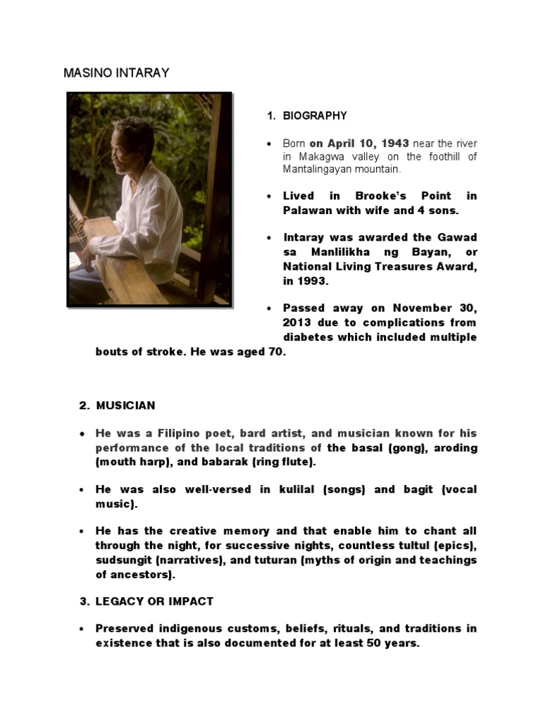 Masino Intaray | PDF