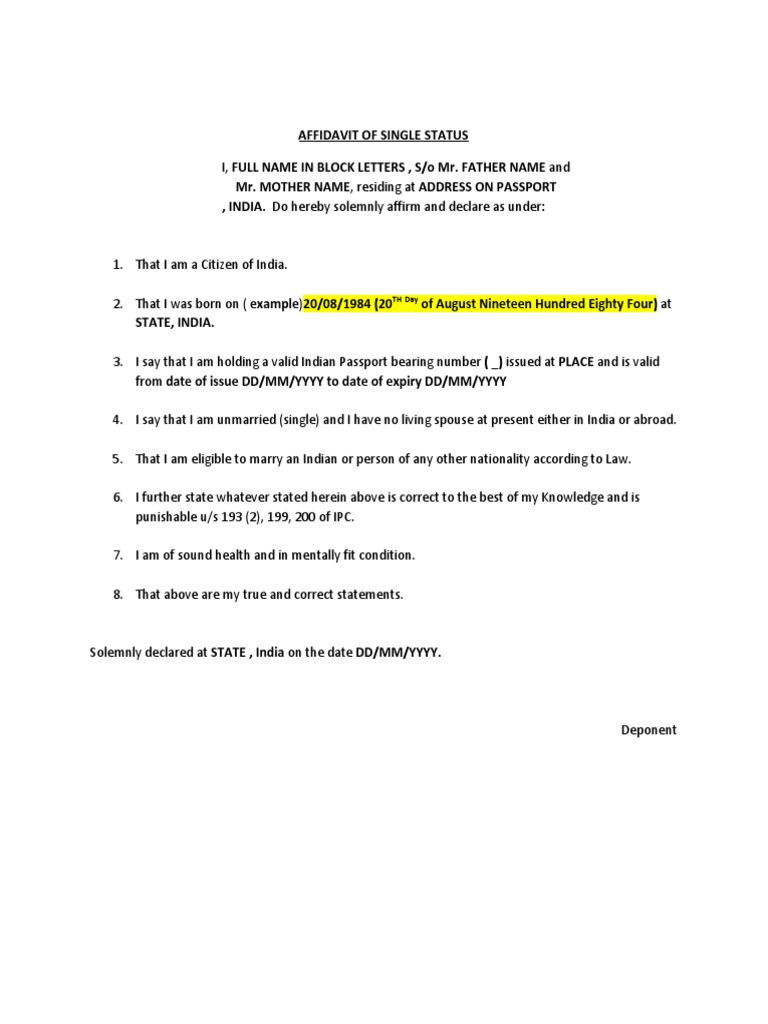 Single Status Certificate Draft PDF | PDF