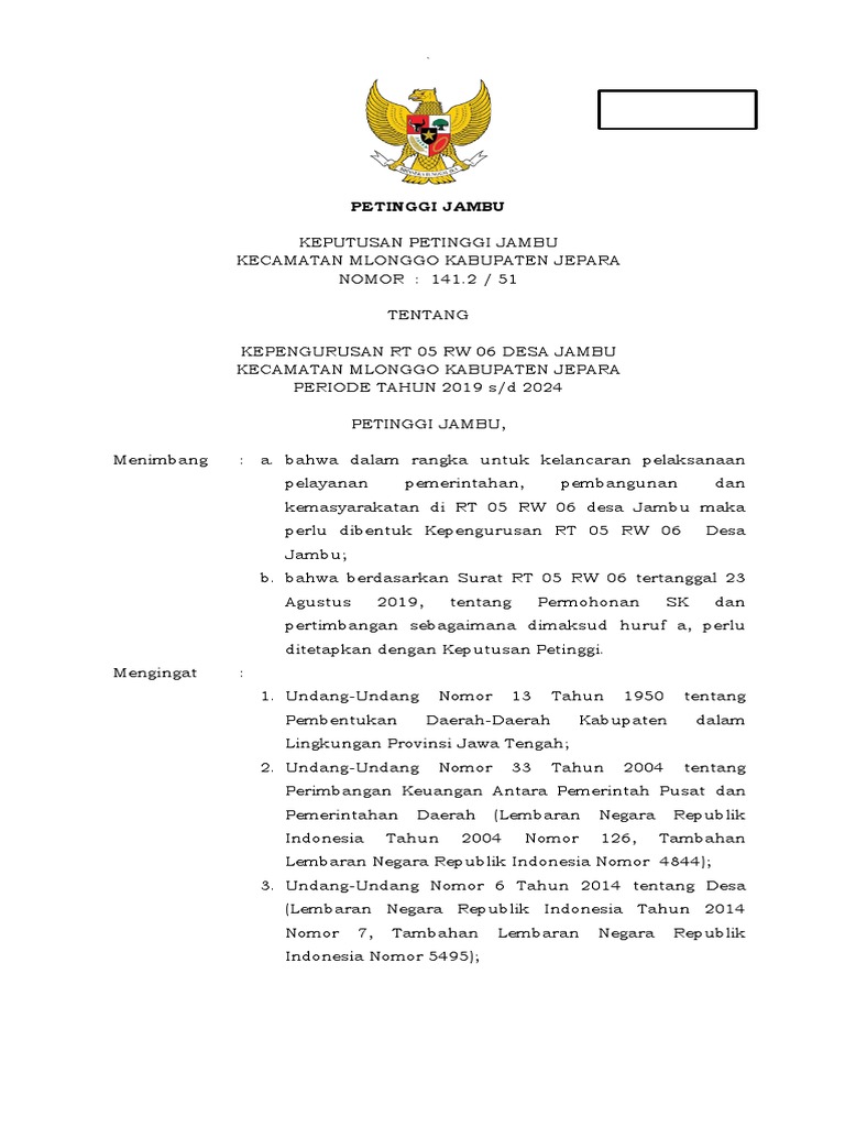 50 SK NO 50 TTG SK PENGURUS RT 05 RW 06 | PDF