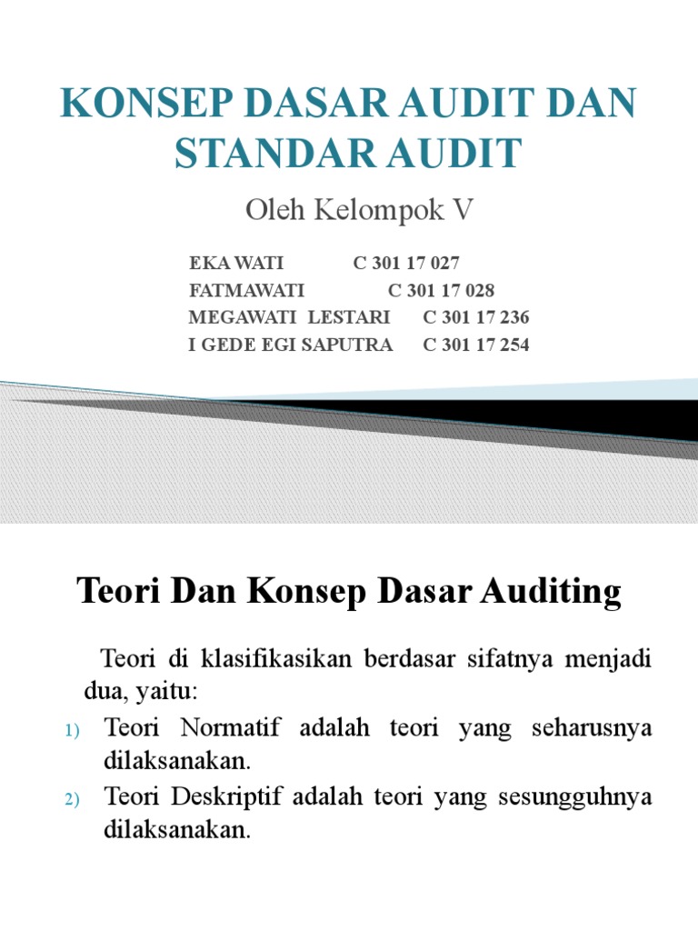 Konsep Dasar Audit Dan Standar Audit | PDF