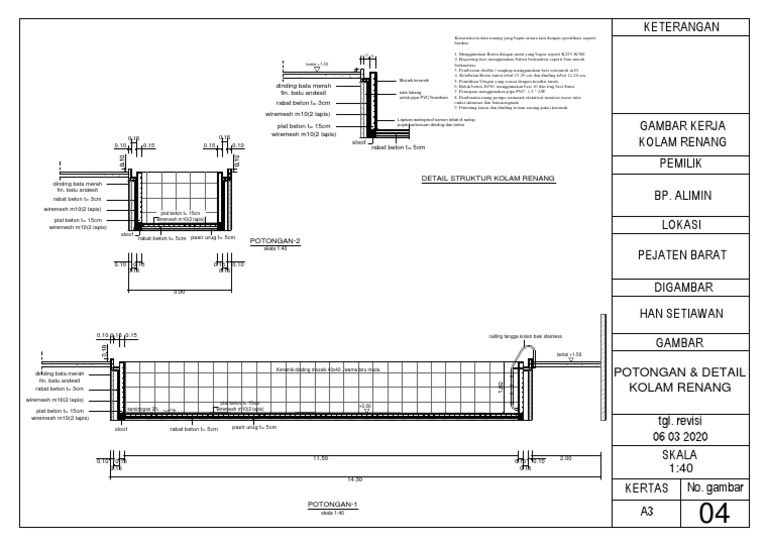 Potongan Kolam Renang - Perumperindo.co.id