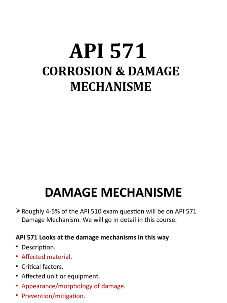 Api 571 Notes | PDF | Corrosion | Fatigue (Material)
