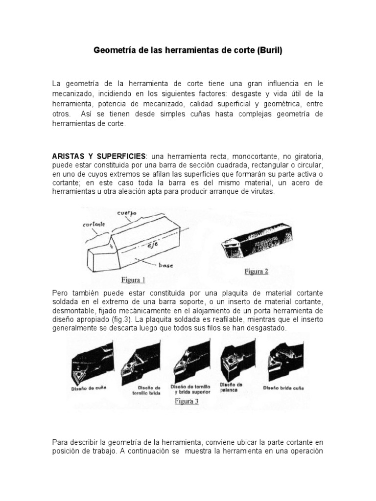 Geometriade Un Buril | PDF | Procesos industriales | Herramientas