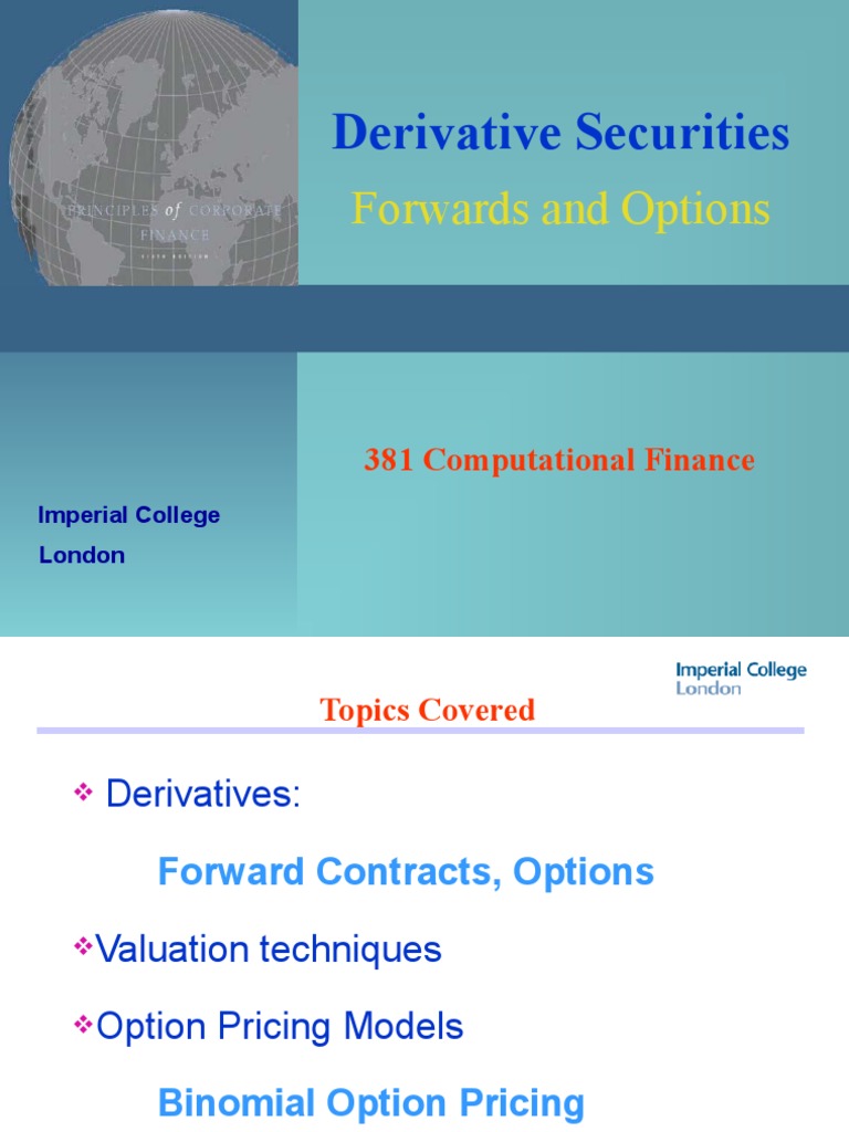 Understanding Derivative Securities and Valuation | PDF | Option ...
