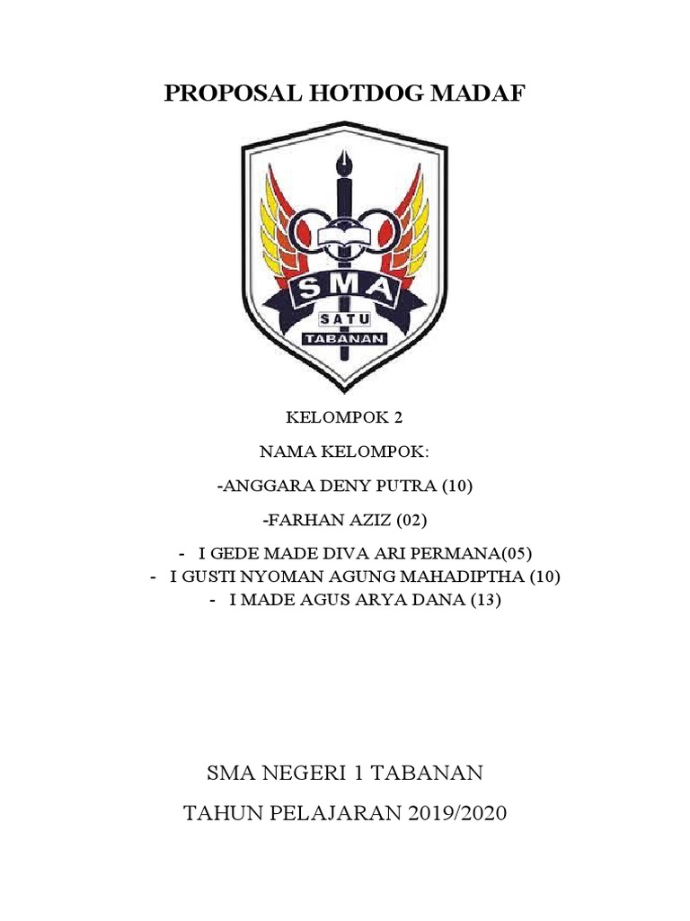 Proposal Hotdog Madaf | PDF