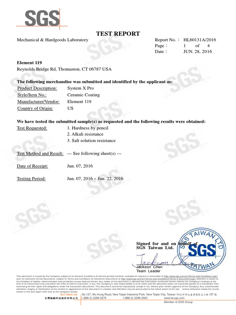 Sgs Lab Testing Pro | PDF | Sodium Chloride | Forgery