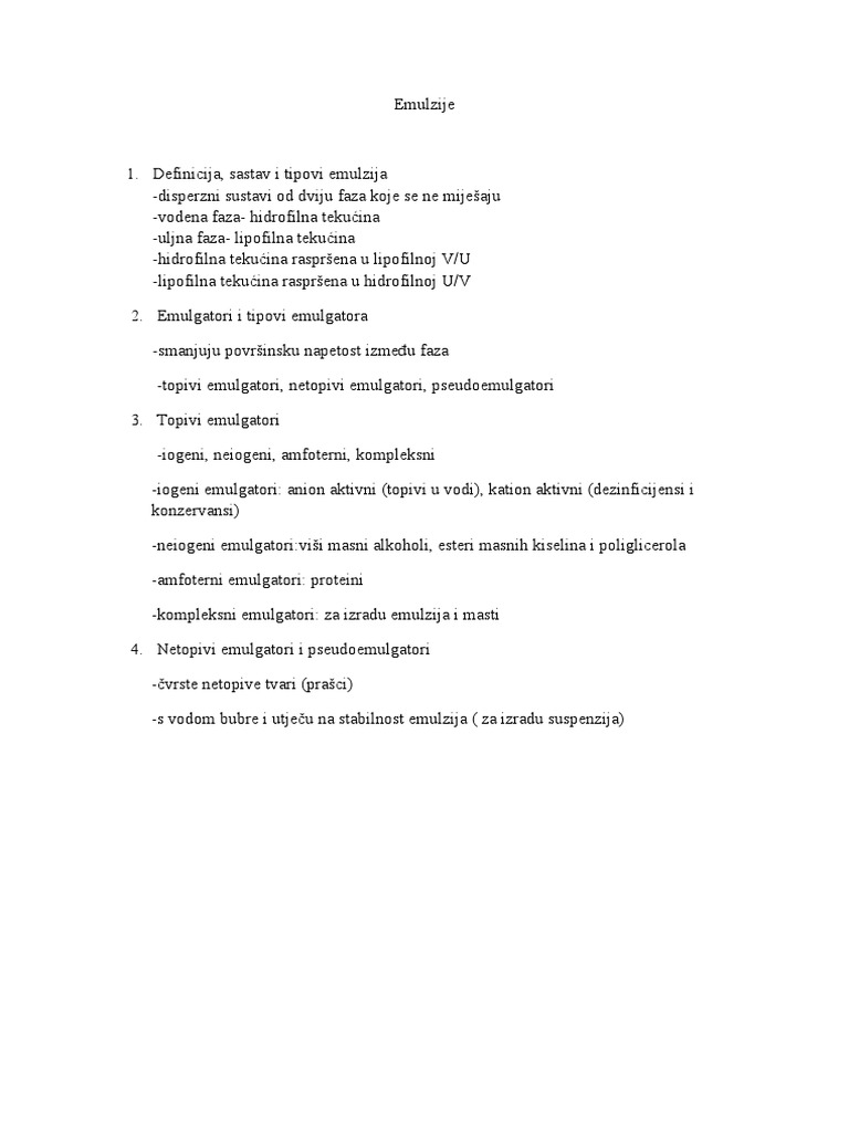 Emulzije | PDF