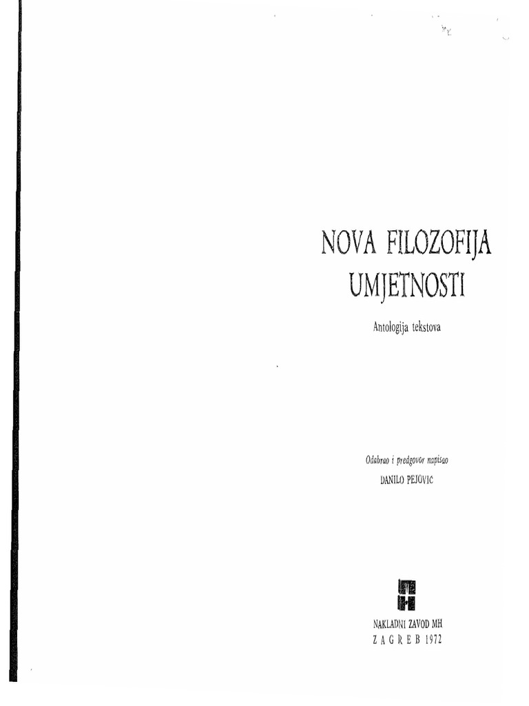 Nova Filozofija Umjetnosti - Eseji | PDF