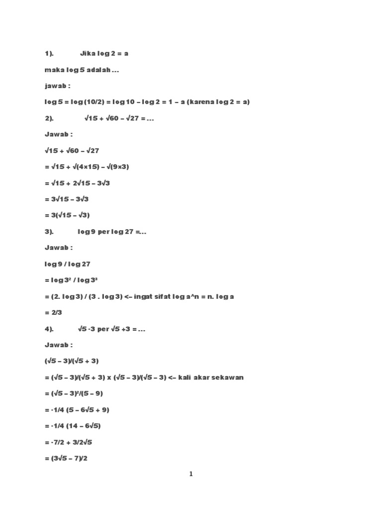 Logaritma | PDF | Komputer | Teknologi & Rekayasa