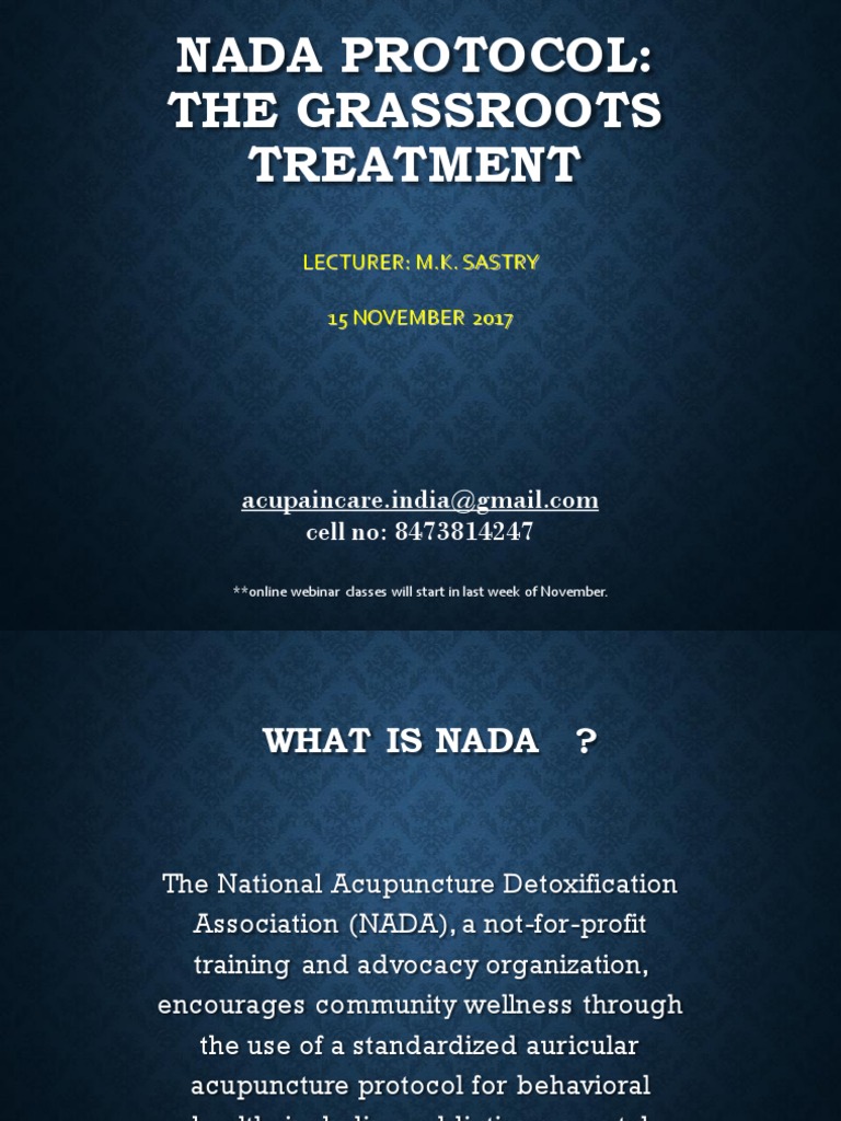 NADA Protocol Overview and Benefits | PDF | Substance Dependence ...
