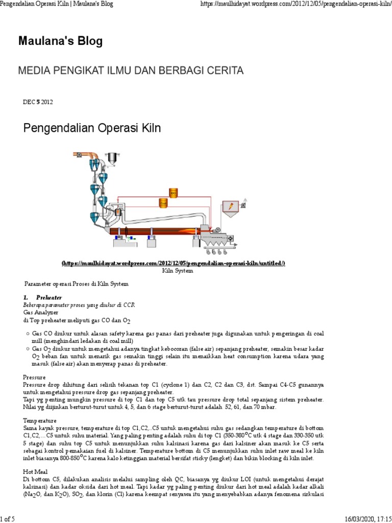 Kiln Parameter PDF | PDF
