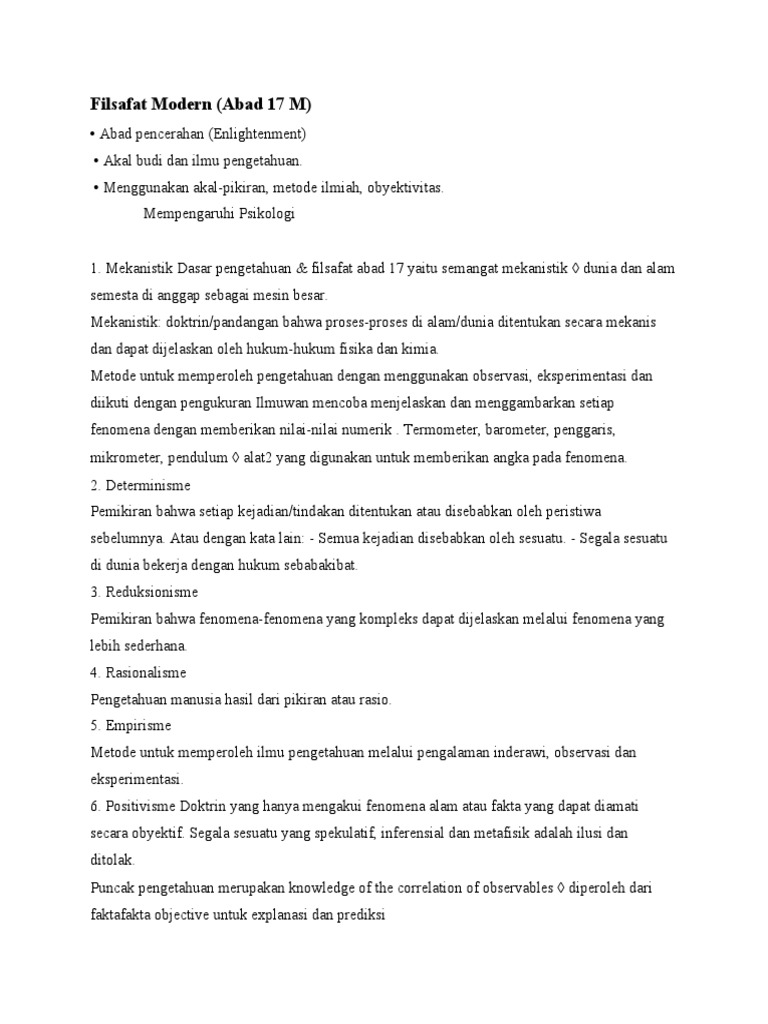 Filsafat Modern | PDF