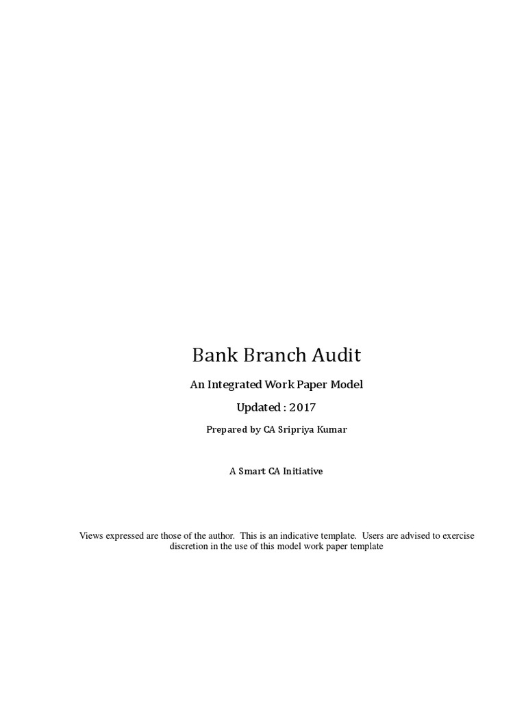 Integrated Work Paper File PDF | PDF | Financial Audit | Financial ...