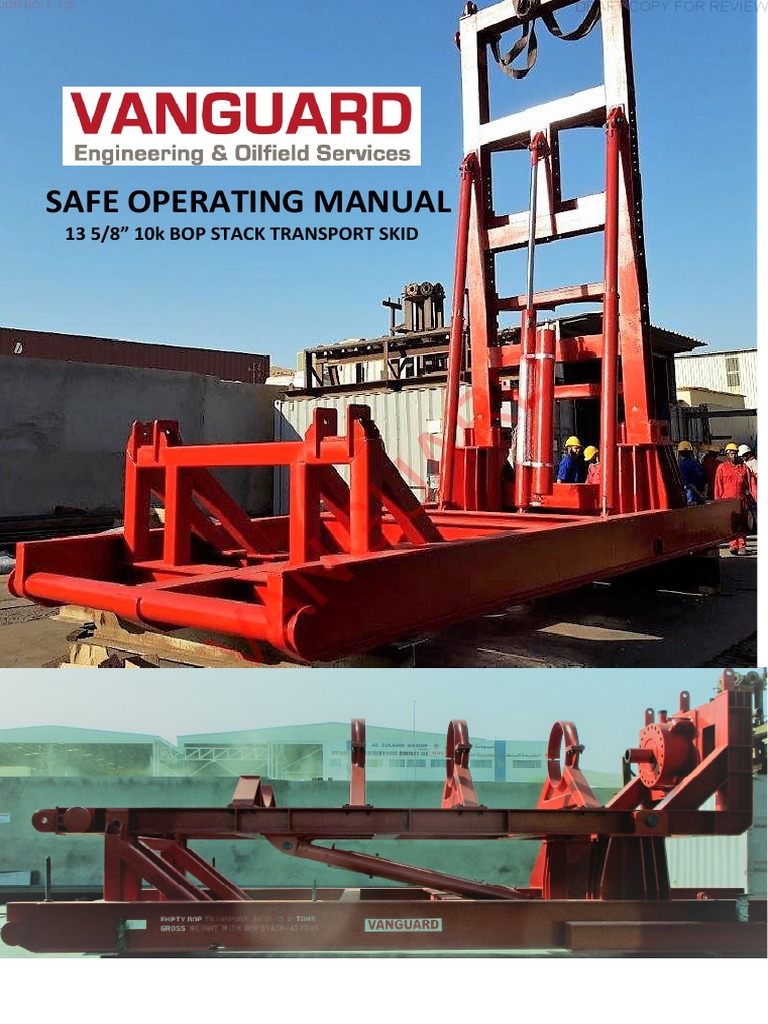 BOP TRANSPORTATION SKID SAFE OPERATING MANUAL - Rev.1 | PDF | Crane ...