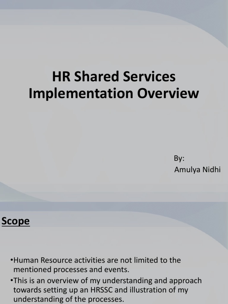 HR Shared Services Implementation Guide | PDF | Recruitment ...