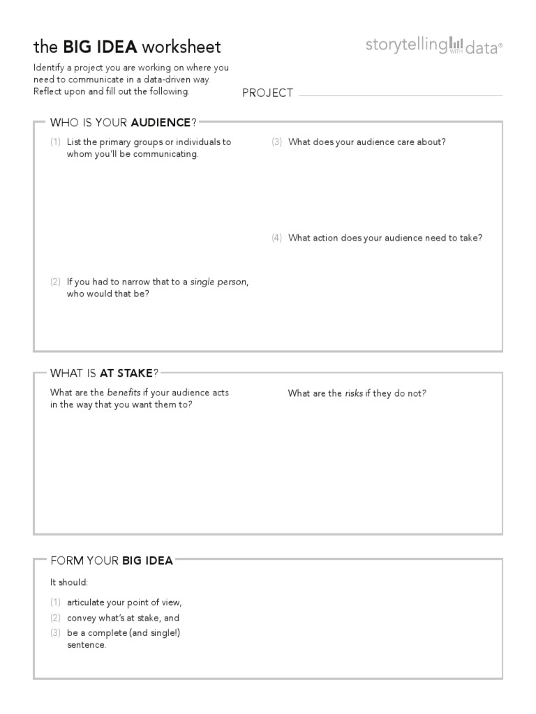 Big Idea Worksheet | PDF