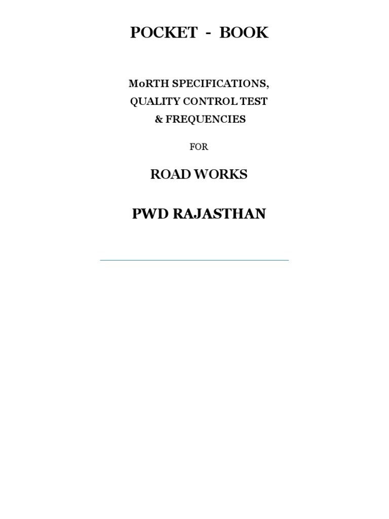 MoRTH Specifications Pocket Book 09.04.2019 Final | PDF | Asphalt ...
