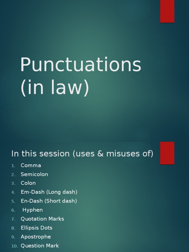 Legal Punctuation: Uses and Misuses | PDF | Bracket | Punctuation