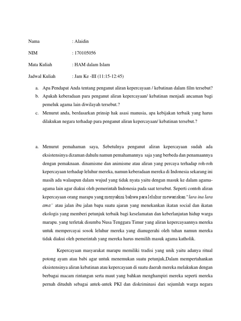 Ham Dalam Islam (Alaidin) PDF | PDF